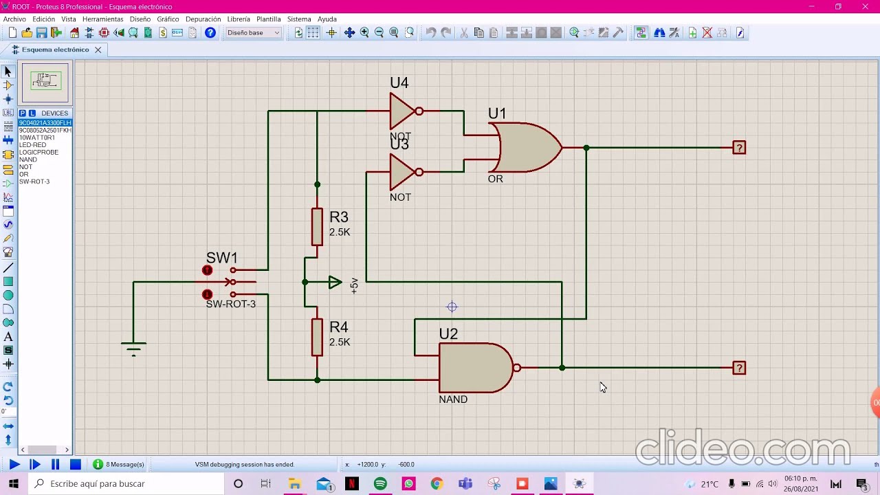 PRÁCTICA 1 Comportamiento del circuito switch debouncer (interruptor ...