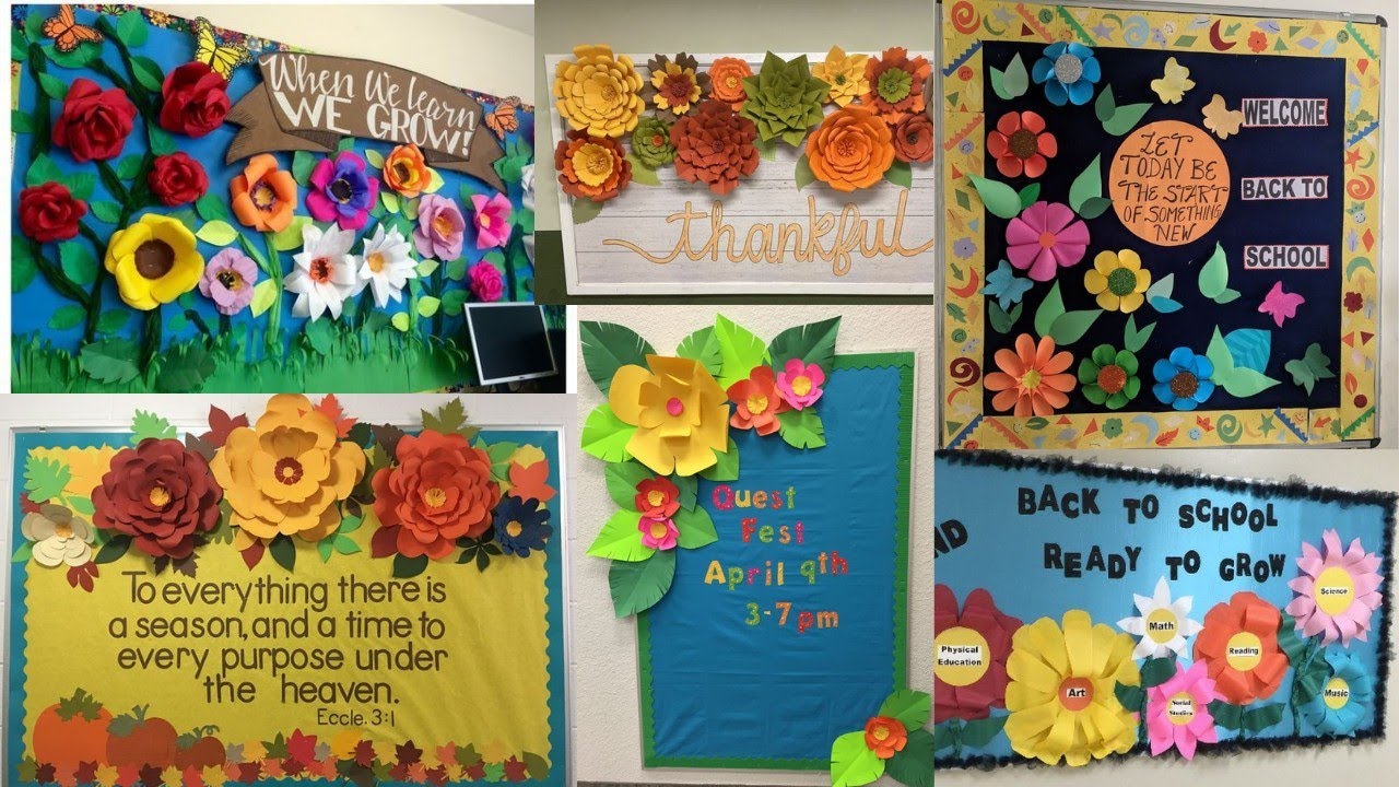 Pre School Bulletin Board Decoration Ideas Paper Flowers Decoration pre-school-bulletin-board-decoration-ideas-paper-flowers-decoration