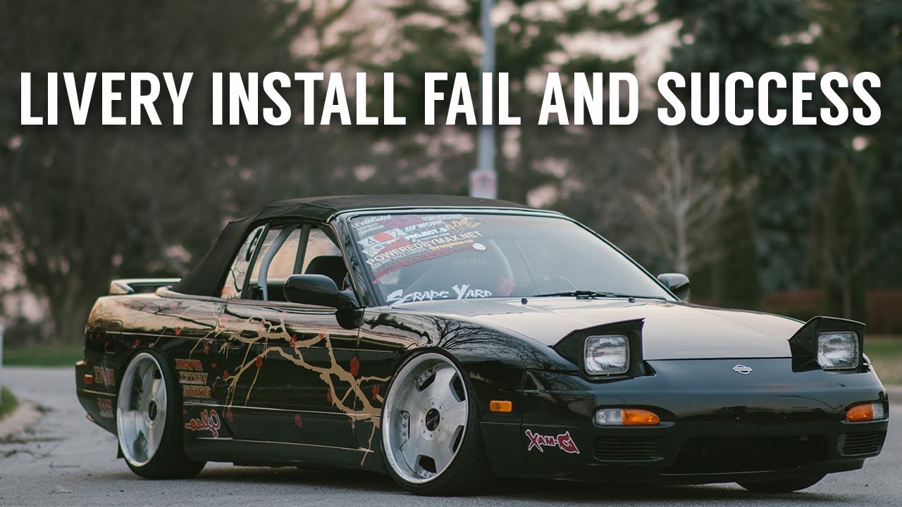 240sx Livery Installation Vlog // - YouTube
