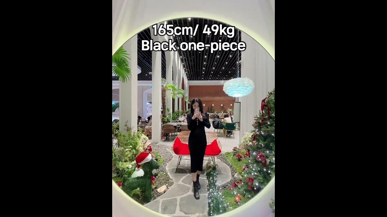 165cm/49kg 블랙 원피스 - YouTube