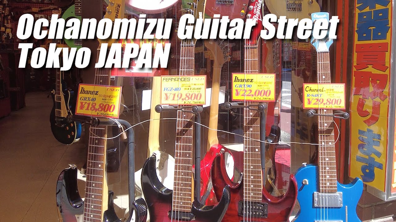 Visiting Ochanomizu Guitar Store Street Tokyo JAPAN - YouTube