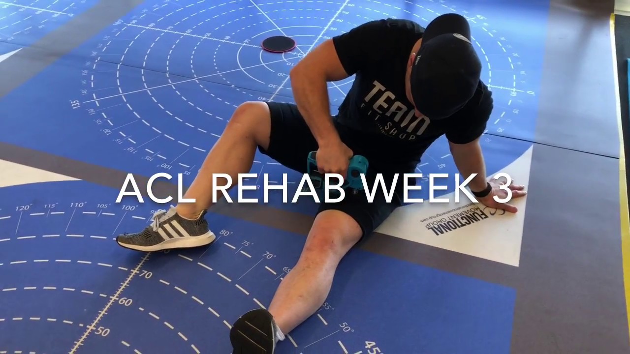 Week 3 beginner ACL reconstruction rehabilitation exercises - YouTube