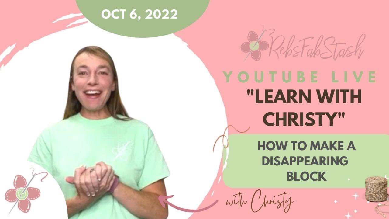 Live with Christy “Learn with Christy - Disappearing Block” | Oct 6 ...