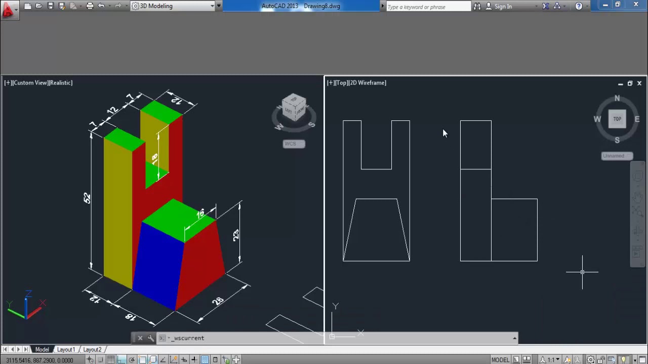 36 projection رسم المساقط - YouTube