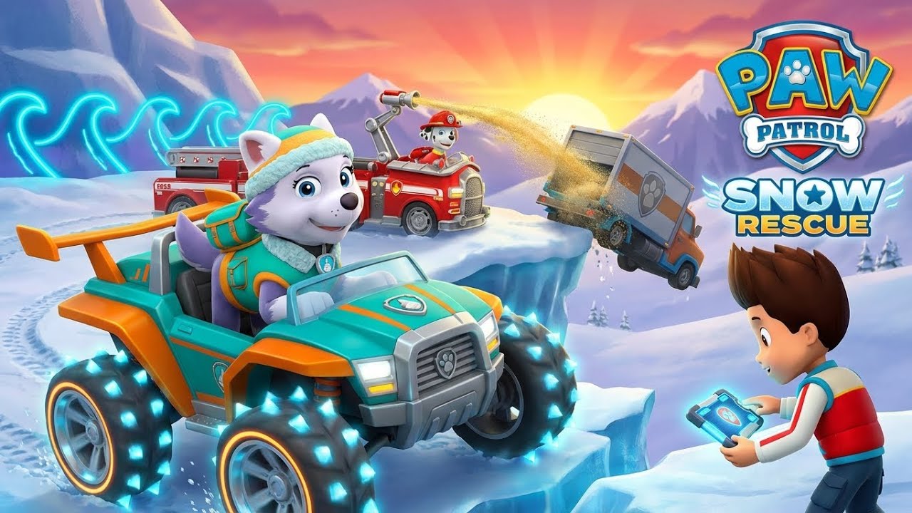 PAW Patrol: Rescue Wheels – The Slippery Ice Incline! ️🛻 | Everest’s ...