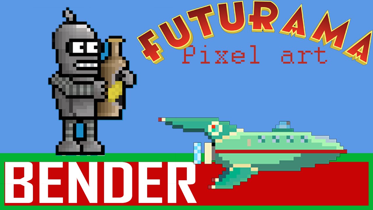 Futurama pixel art - bender - YouTube