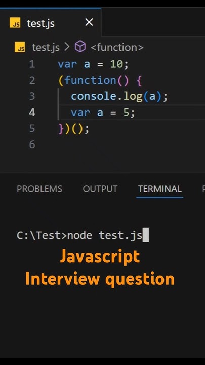 Javascript hoisting interview question - YouTube