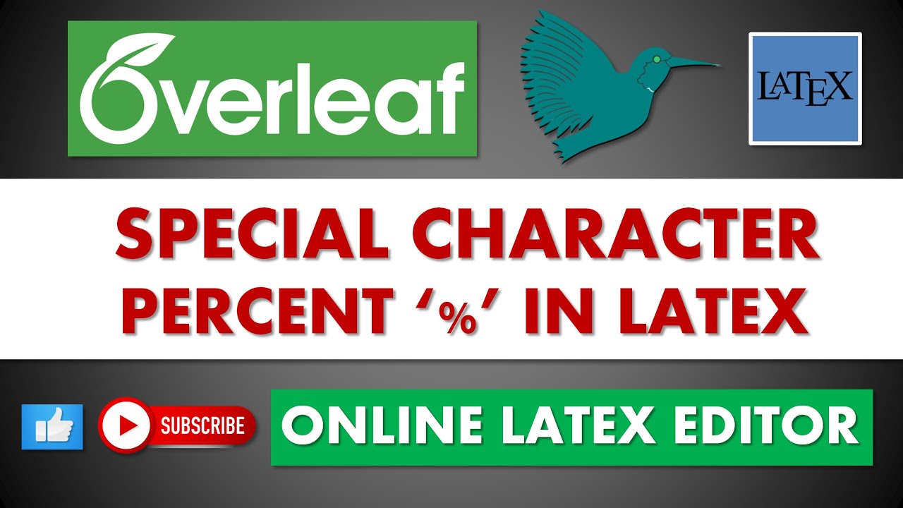 Special Character Percentage In Latex And Comment Line || Mathematical