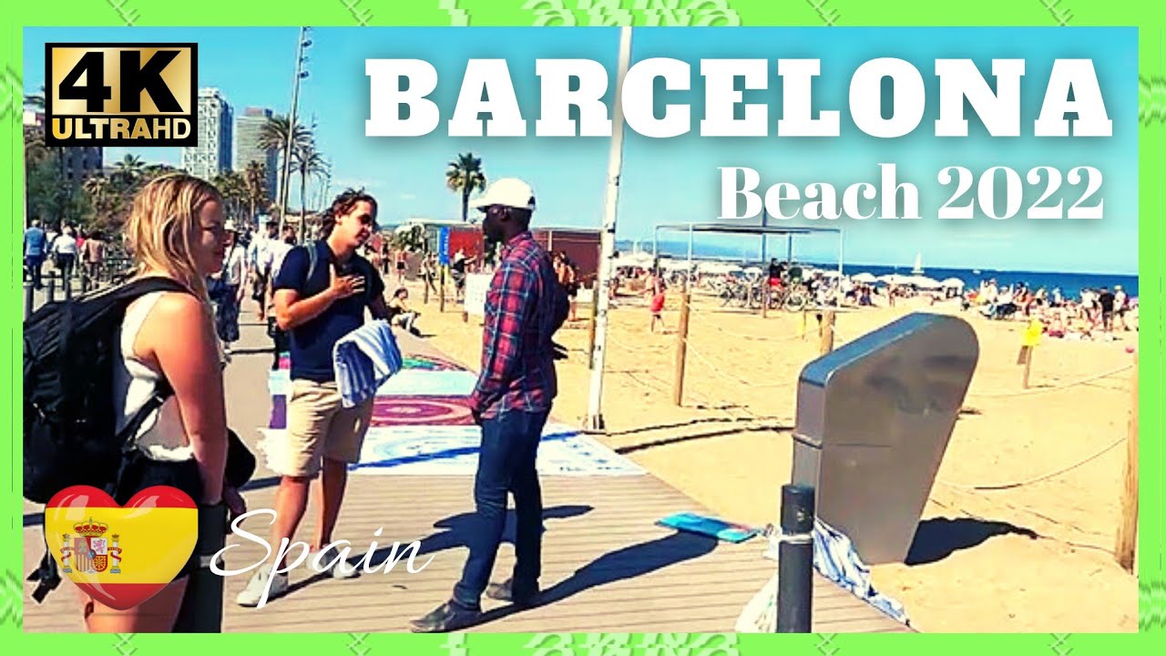 (4K) Spain 🧡 Barcelona Beach Walk 🏖️ Part 1, Unedited - YouTube
