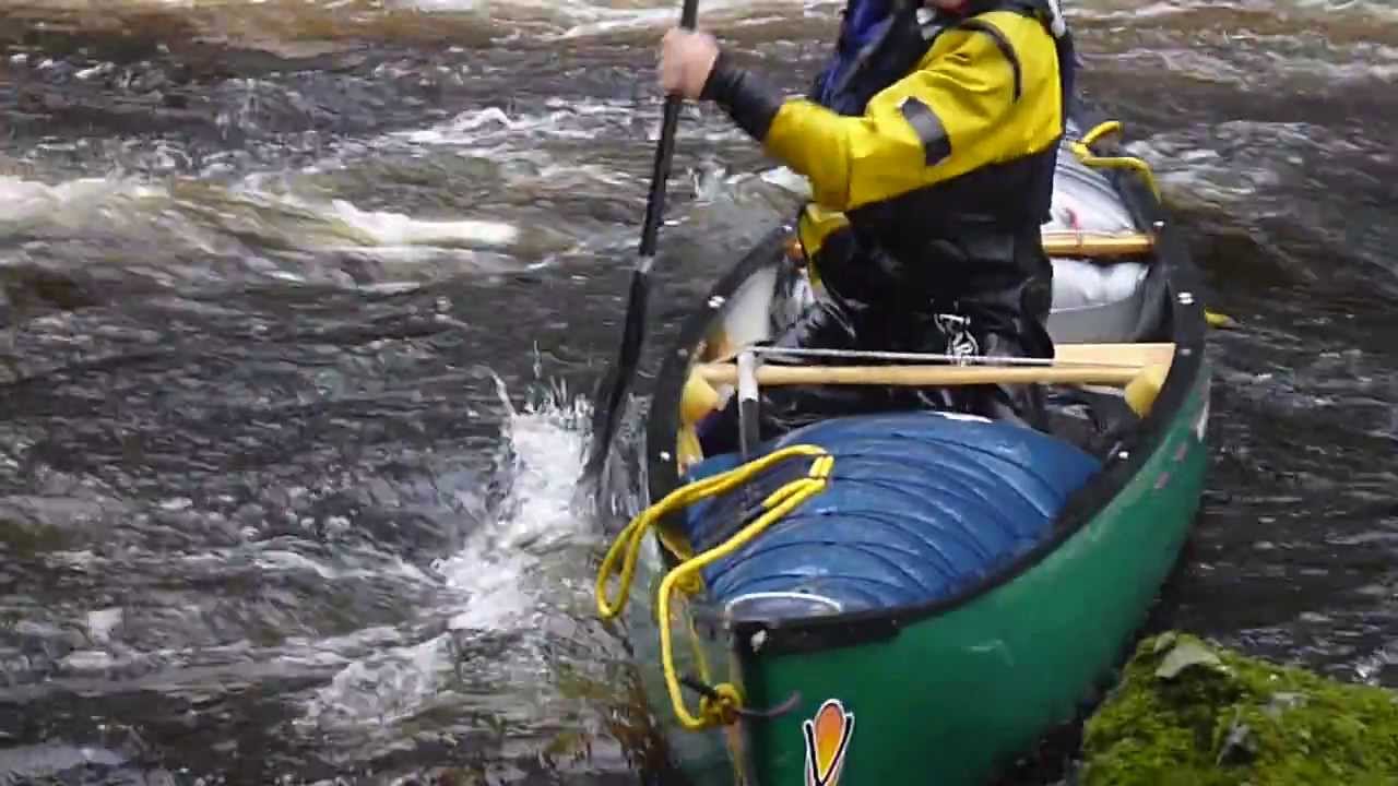 Bala Mill Falls River Tryweryn in Open Canoe Jan 13 - YouTube