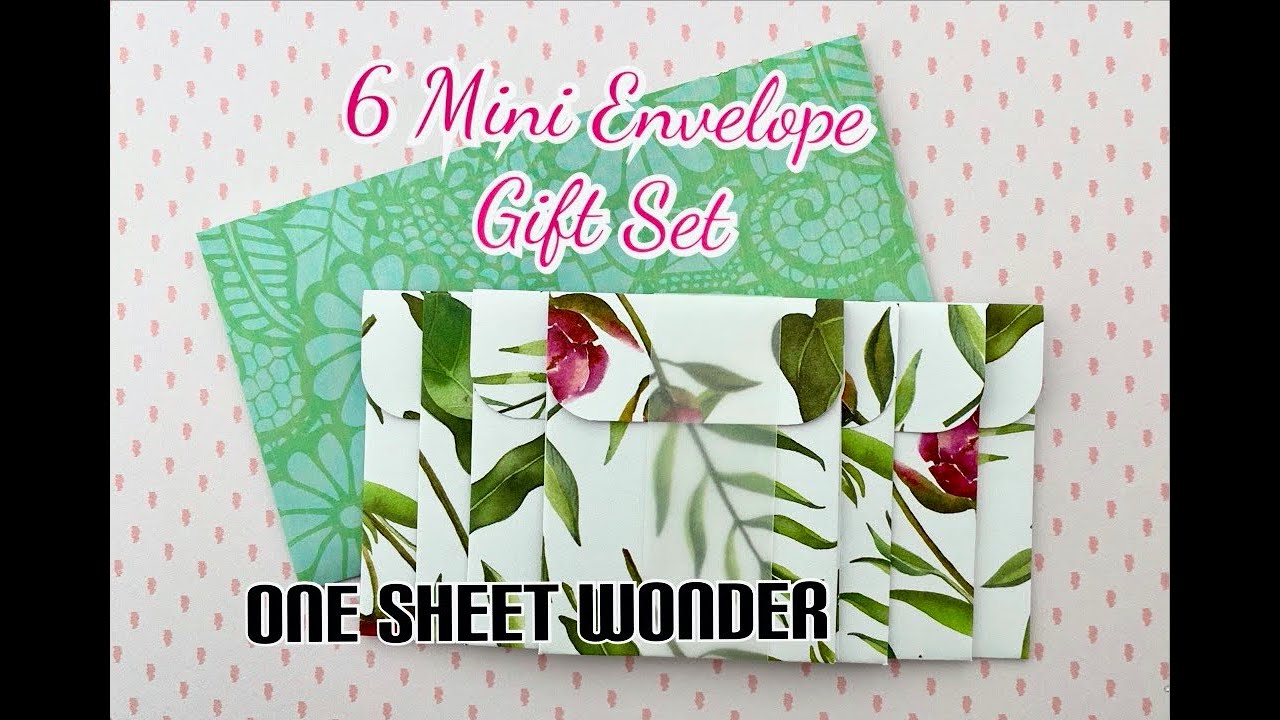 One Sheet Wonder 💌 6 Mini Envelope Gift Set in 3 Sizes PLUS Pocket ...