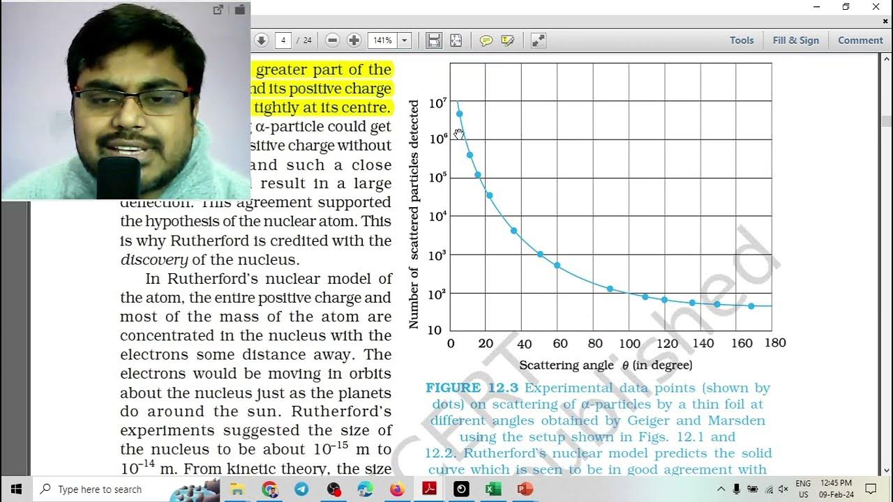 Briefly explain Geiger- Marsden experiment. Show the variation of the number of particles - YouTube