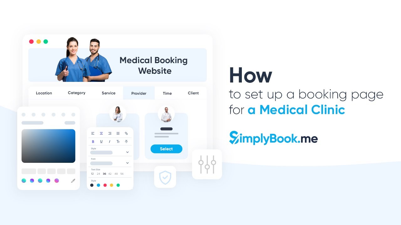 How to set up a booking page for a Medical Clinic - YouTube
