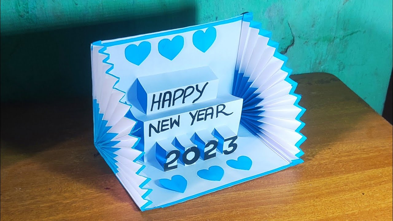 New Year Card Making Ideas ! Handmade Card 2023 ! New Year Greetings ...