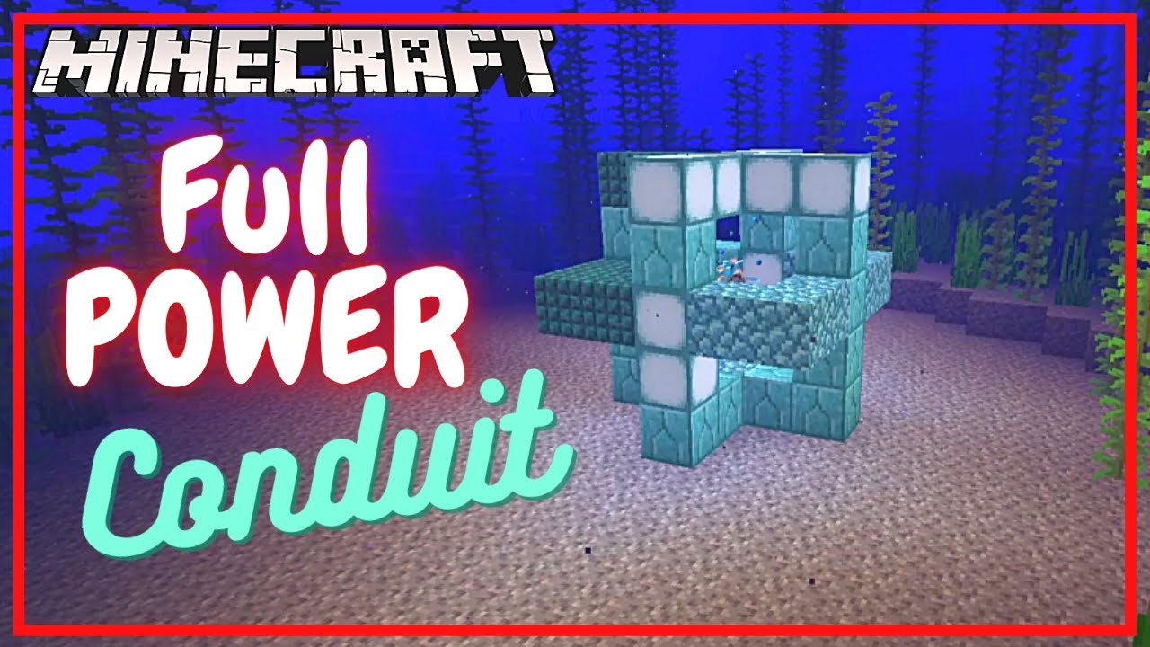 Make a Full Power Conduit in Minecraft - Tutorial - YouTube