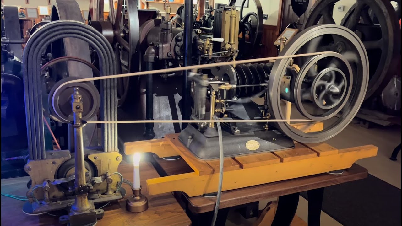 An original 1877 Zénobe Gramme Dynamo, powered by an 1883 Forest flame ...