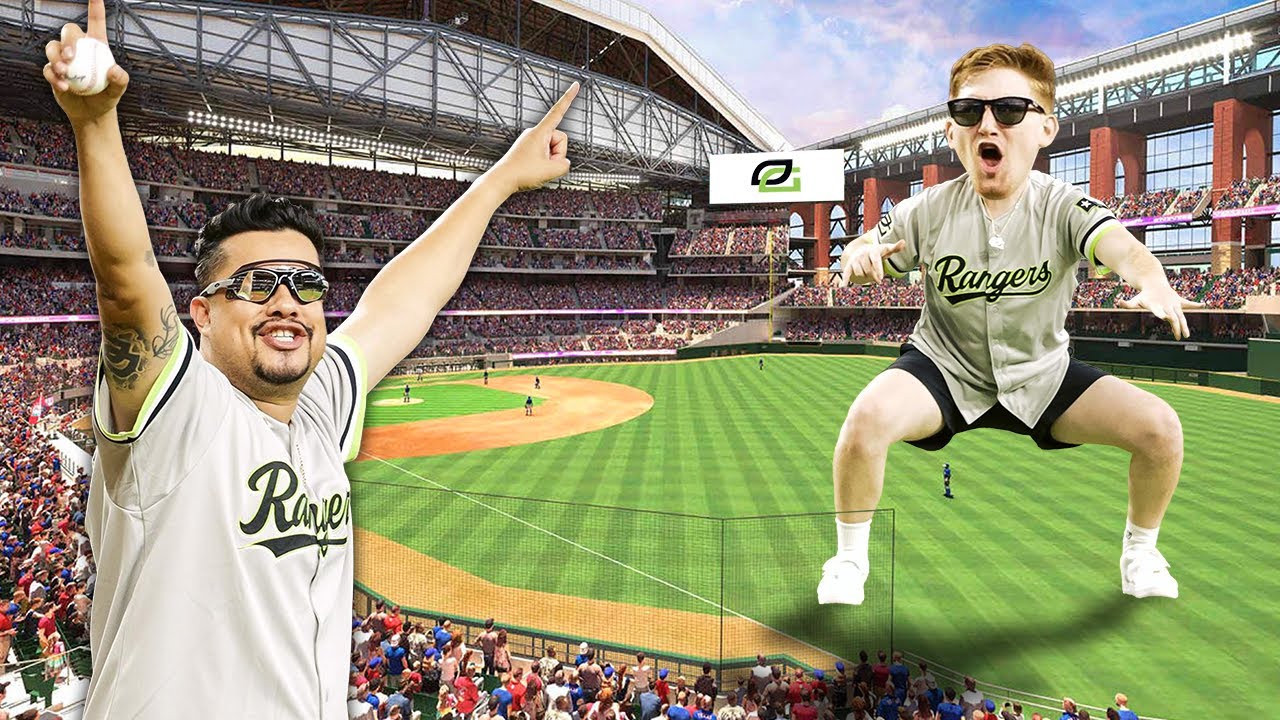 HECZ AND SCUMP THROW THE FIRST PITCH AT TEXAS RANGERS GAME! *OpTic ...