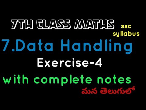 7th class maths in telugu//chapter-7//exercise-4//Data Handling - YouTube