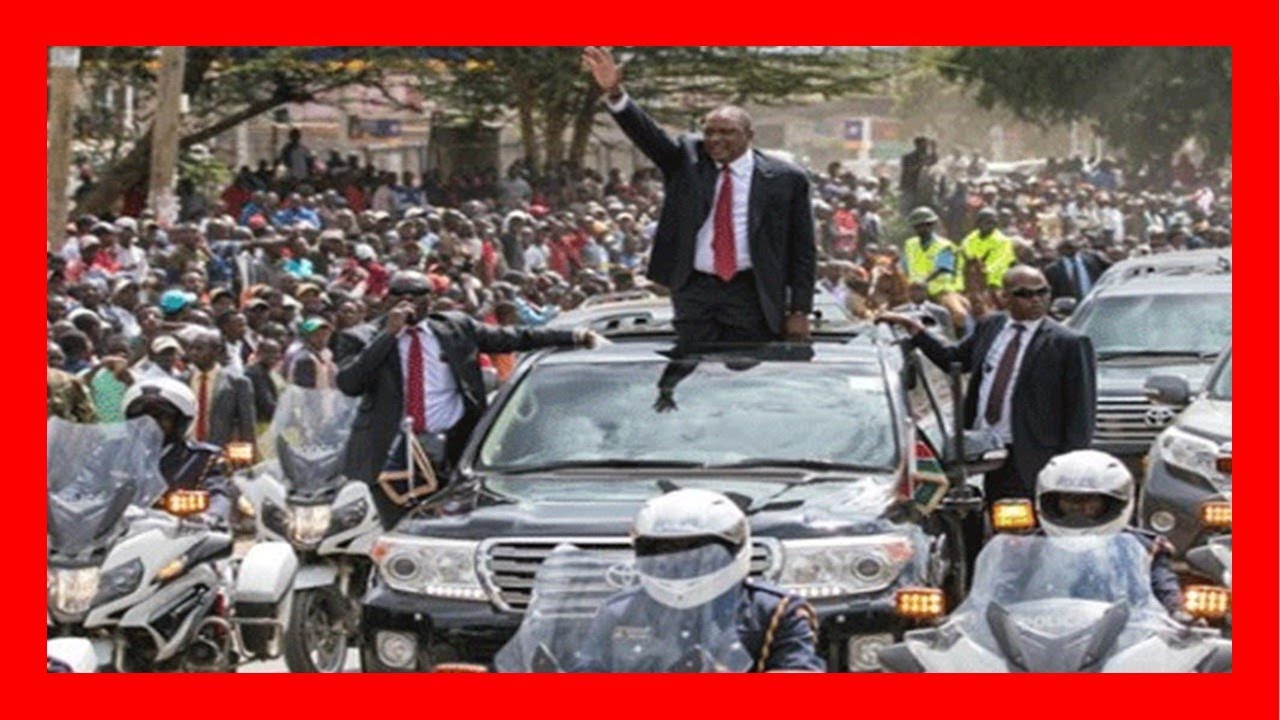 President Uhuru Kenyatta Motorcade Arrival in Kandara Murang'a County ...