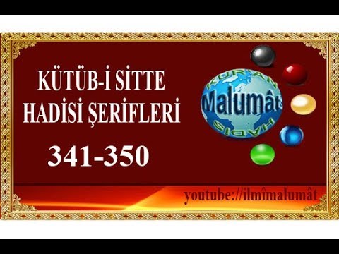 Kütüb-i Sitte Hadisleri/341-350-Oku/Dinle (#Sesli #Hadis #Şerifler)