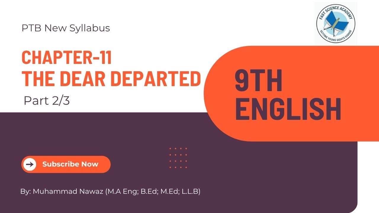 Chapter No 11 | Play The Dear Departed Part 2/3 | 9th English - YouTube