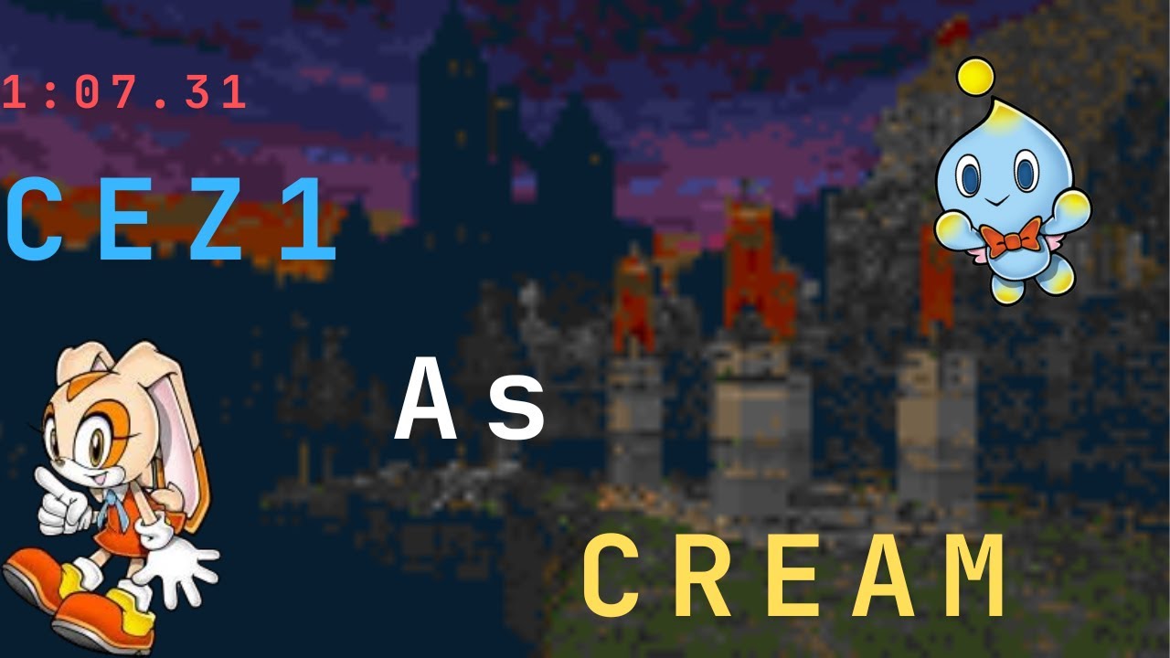 SRB2 v2.2.13 || CEZ1 Cream Speedrun || 1:07.31 - YouTube