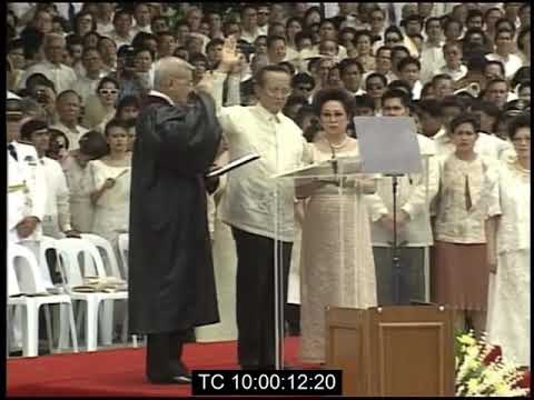 Oath taking of Fidel V. Ramos (1992) - YouTube