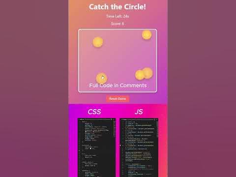 Catch the Circle. with Javascript! 🟡 #tutorial #coding #css #javascript #html #ytshorts - YouTube
