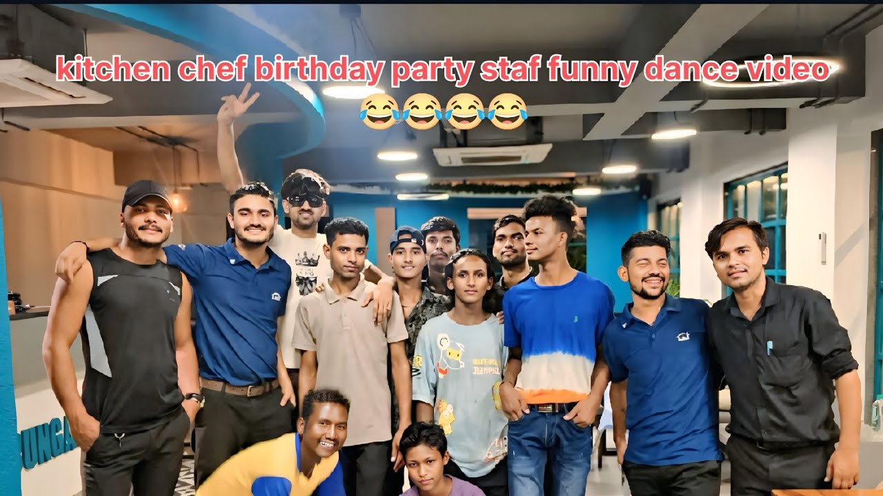 Kitchen chef birthday party staff funny dance video 😂😂😂#chef #birthday ...
