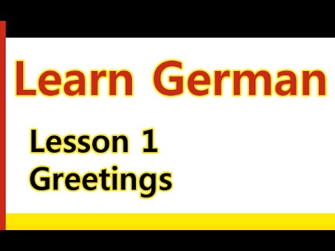 Learn German through English Lesson 1 🤗 - YouTube