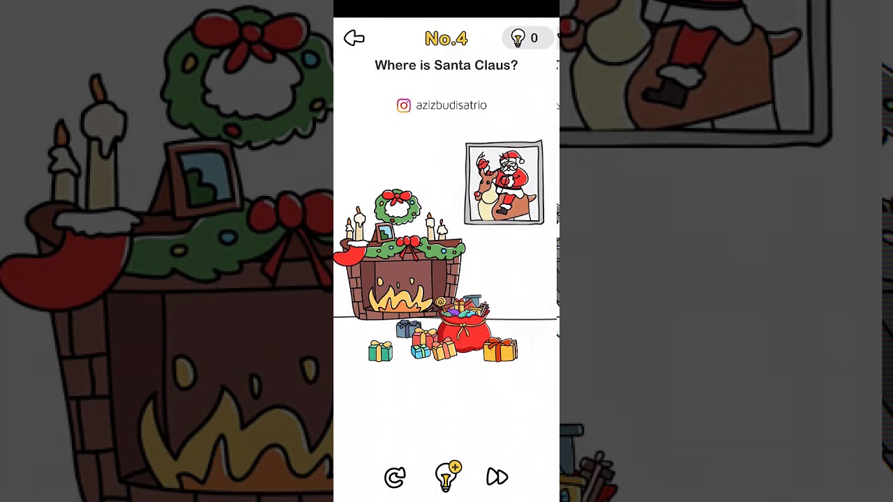 Bonus Brain Out Level 4 - where is santa claus - YouTube