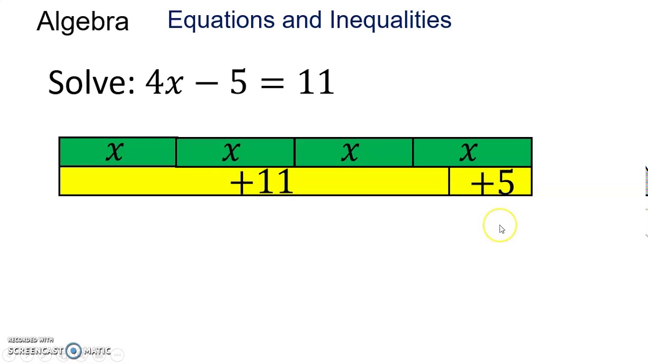 Equations and Inequalities Lesson 7 - YouTube