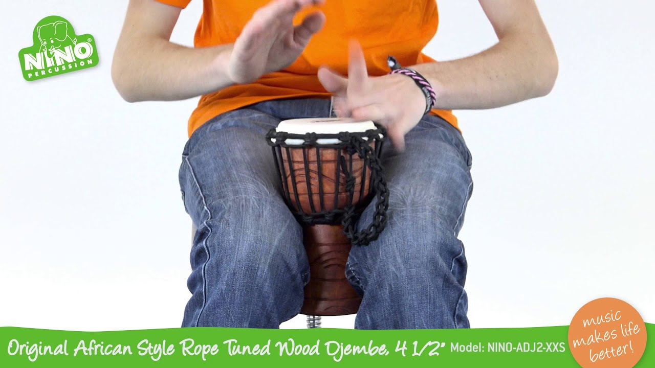 Original African Style Rope Tuned Wood Djembe 4 1/2" - NINO-ADJ2-XXS ...