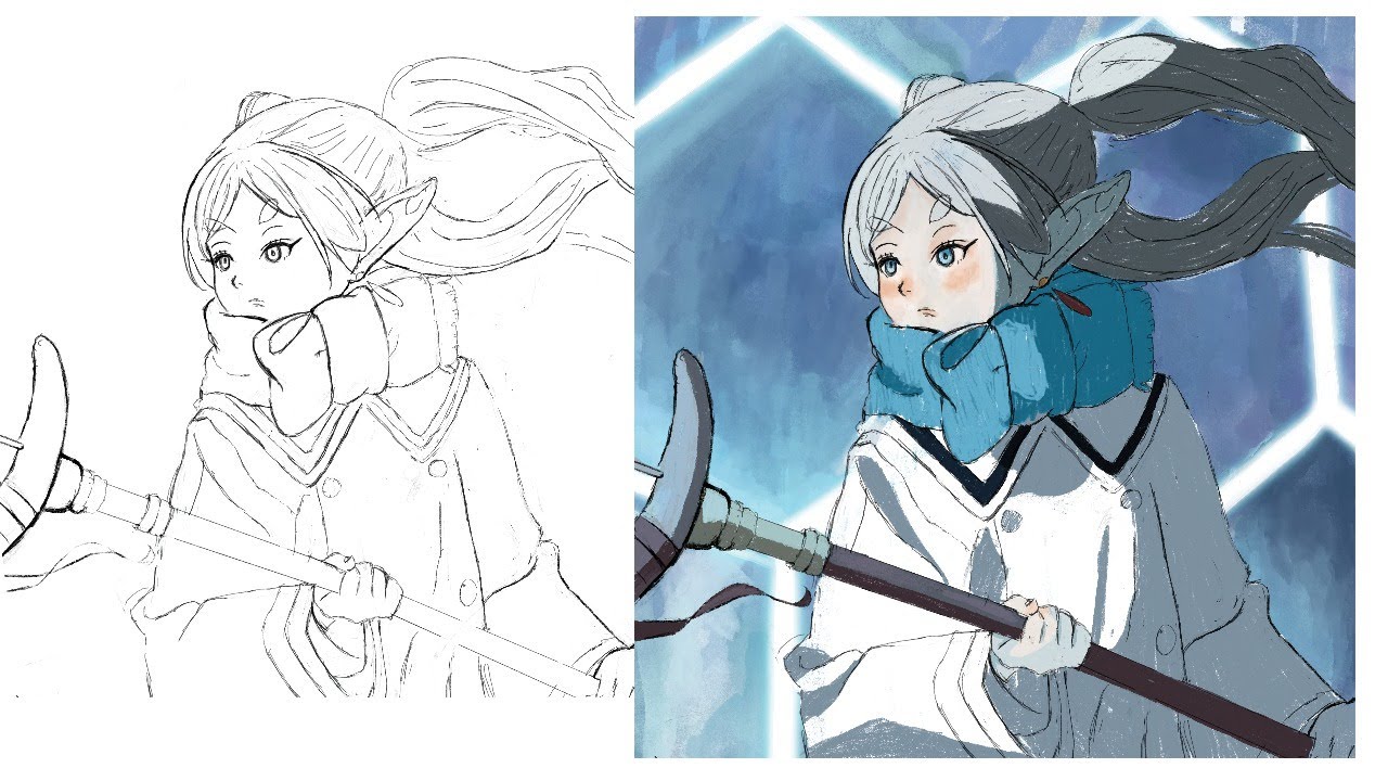 how to draw Frieren/speed paint/timelapse/coloring/(Frieren – Beyond ...