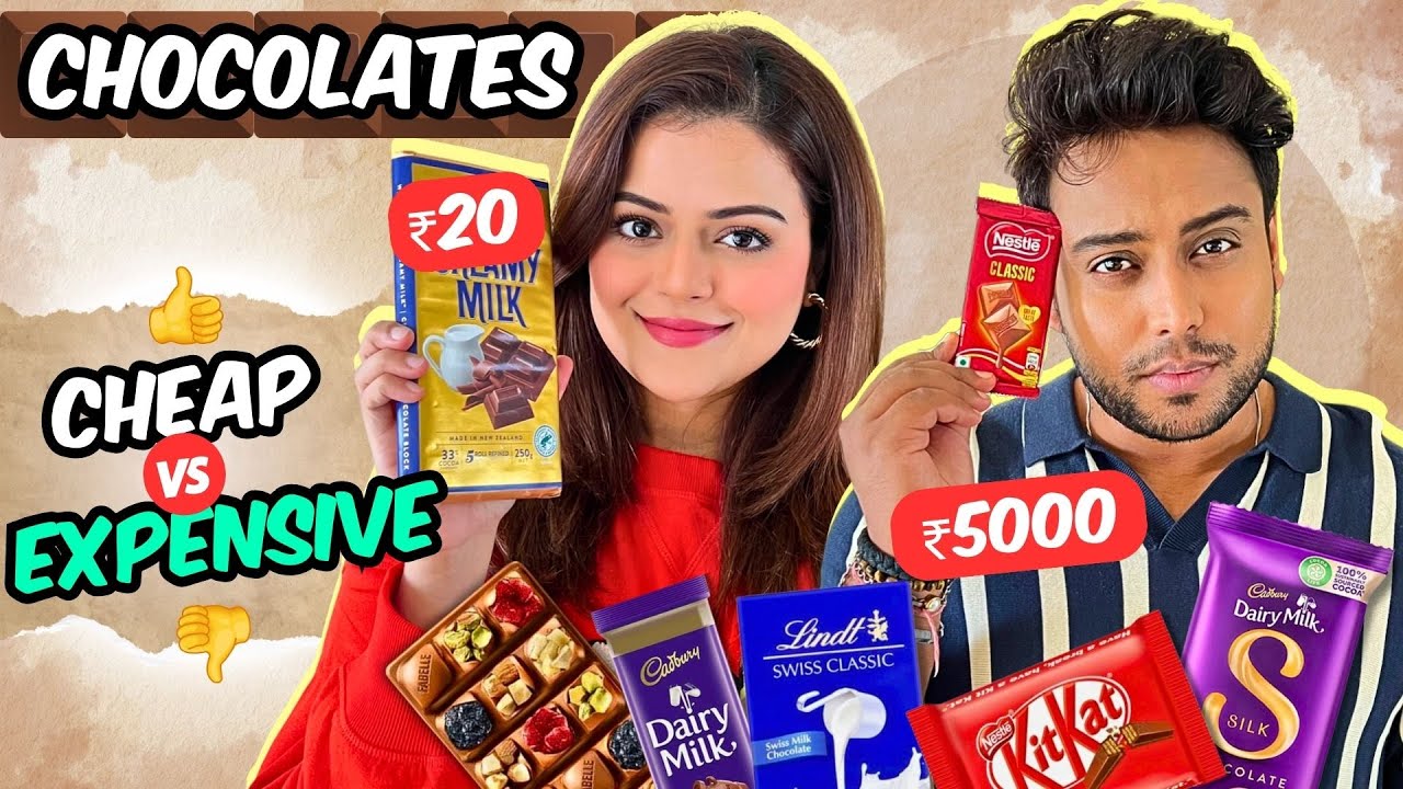 Rs.20 vs Rs. 350 vs Rs.1000 CHEAP VS EXPENSIVE CHOCOLATES 🍫 | *Itne ...