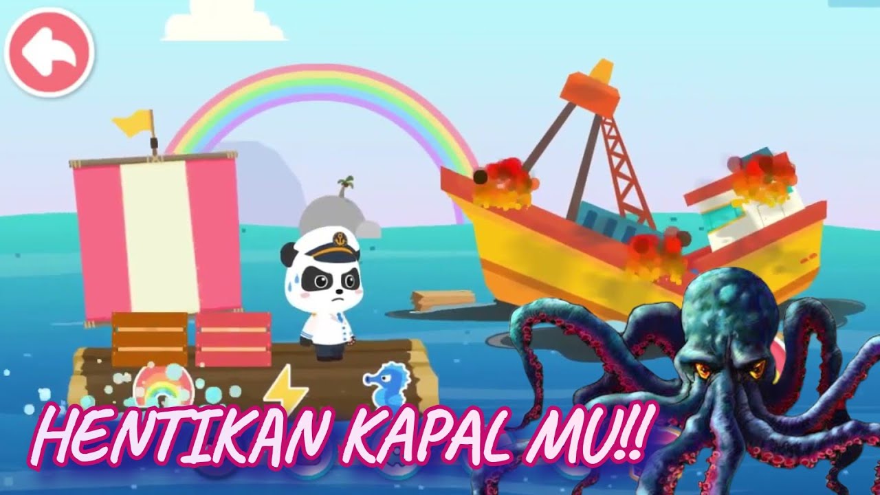 KAPAL RAKIT| KAPTEN KIKI| DI SERANG MONSTER LAUT| BABYBUS GAME - YouTube