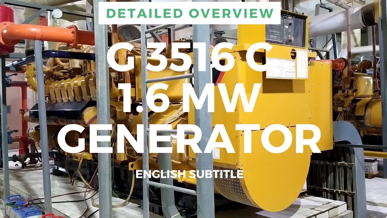 CAT 3516 C 1600 KW GENERATOR DETAILED OVERVIEW, PART NAMES WITH ENGLISH ...