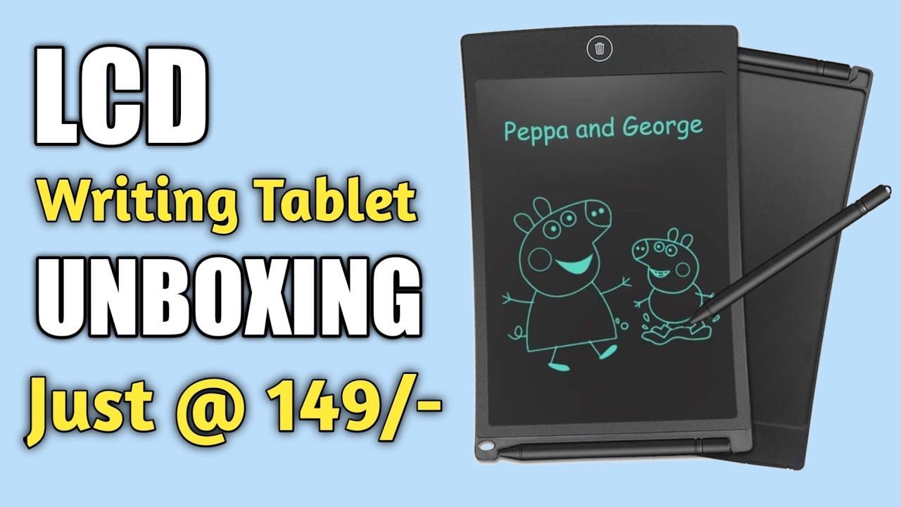 LCD writing Tablet Unboxing || LCD Digital slate for Kids Unboxing ...