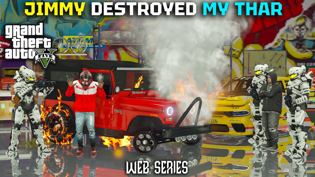 GTA 5 : JIMMY DESTROYED MAHINDRA THAR | WEB SERIES മലയാളം #371 - YouTube