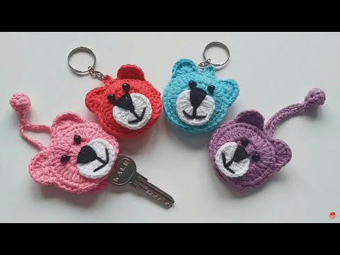 HEDİYELİK AYICIKLI KOLAY ANAHTARLIK//crochet keychain//#anahtarlık#amigurumi