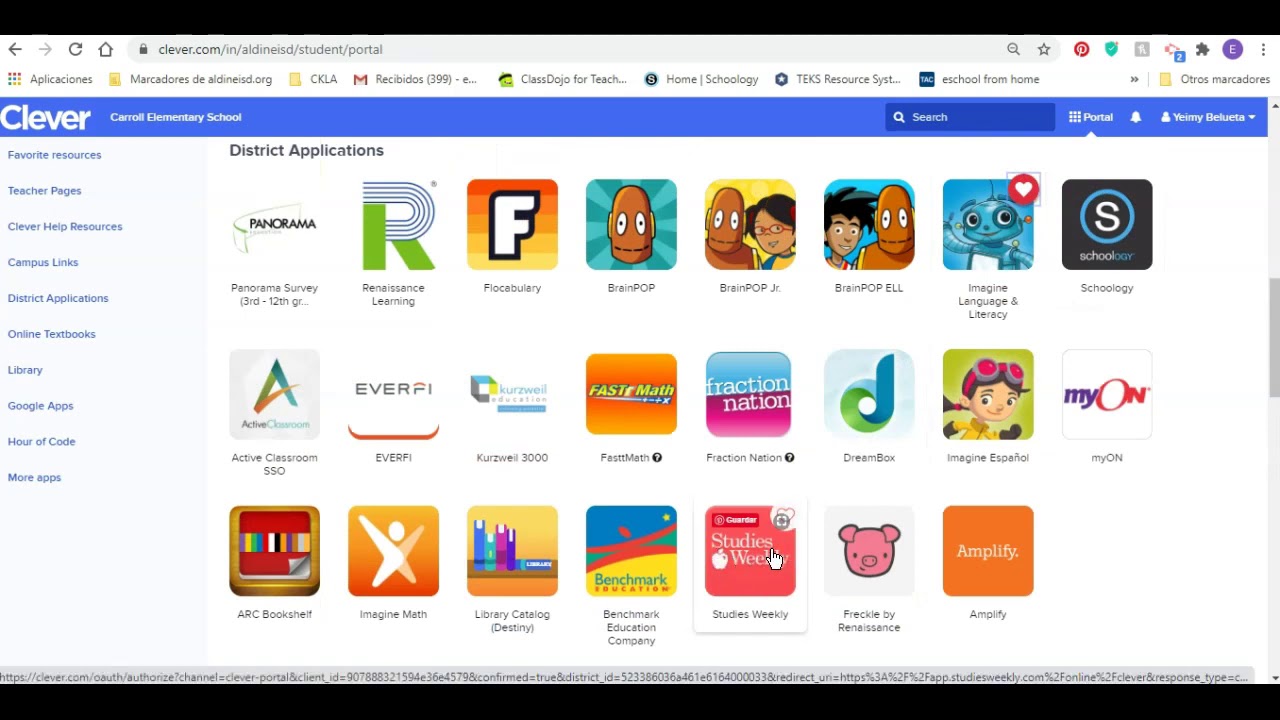 Como entrar en Prodigy desde Clever - YouTube