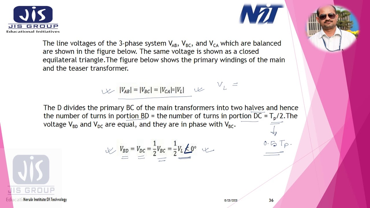 Scott Connection of Three Phase Transformer part 1 - YouTube