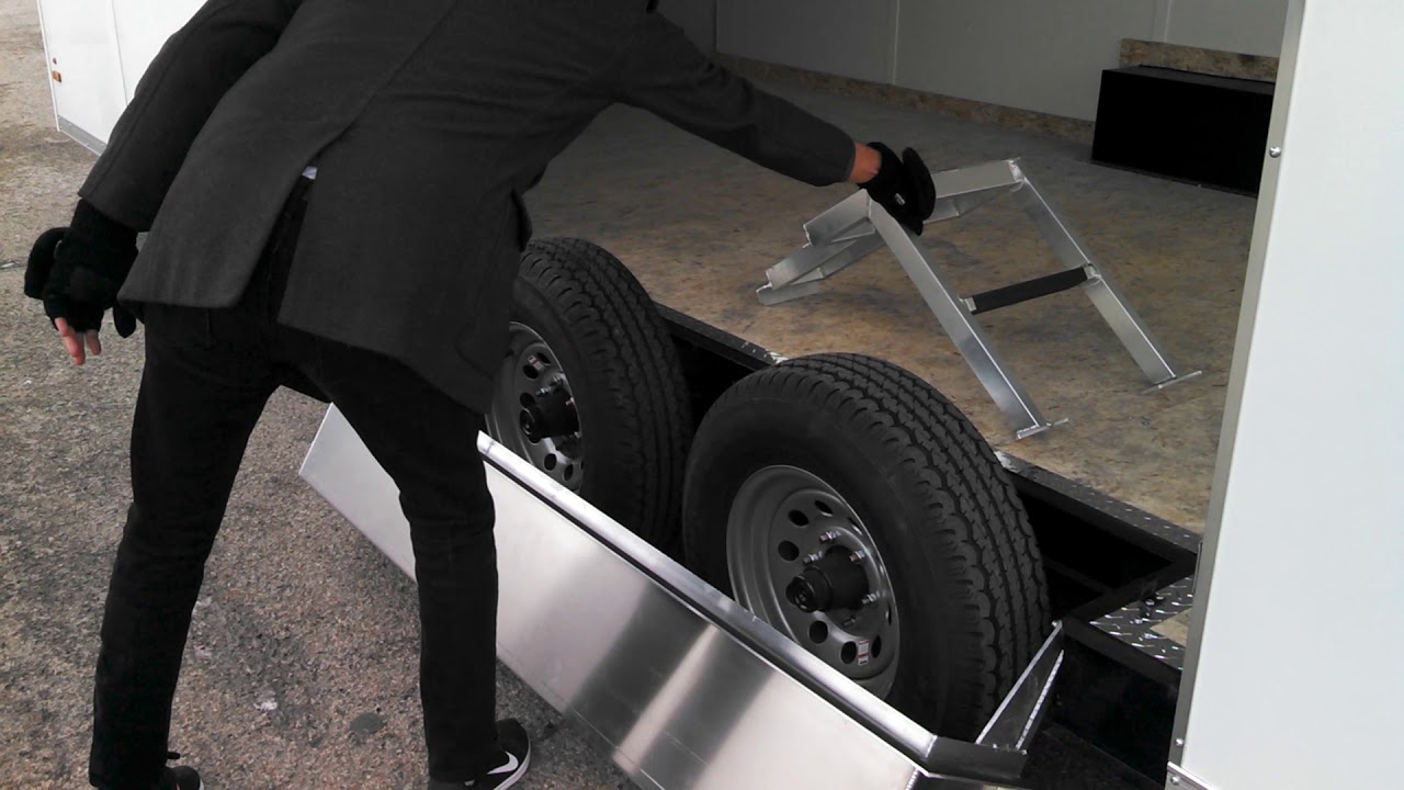 Car Hauler Flip Up Fender Door - YouTube