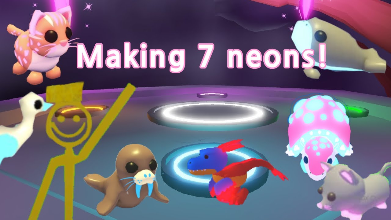 Making 7 neons in adopt me! - YouTube