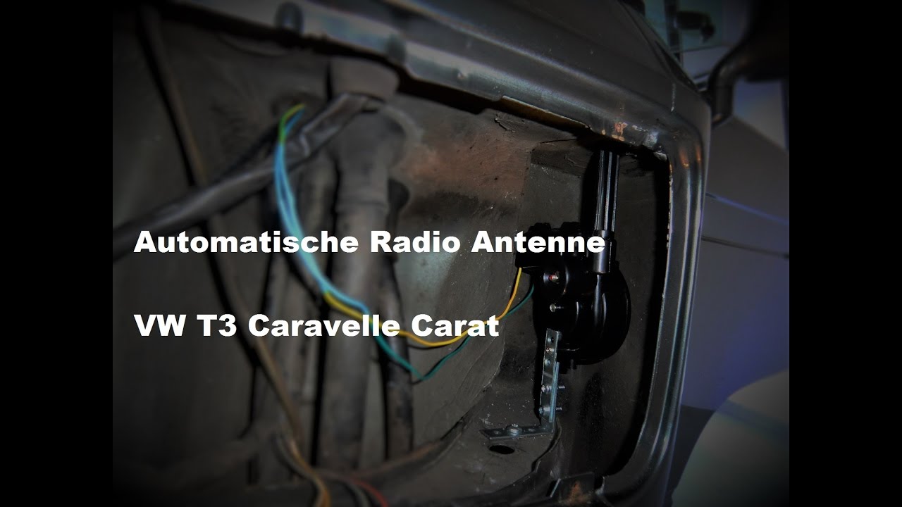 Automatische Radio Antenne im VW T3 Caravelle Carat - YouTube