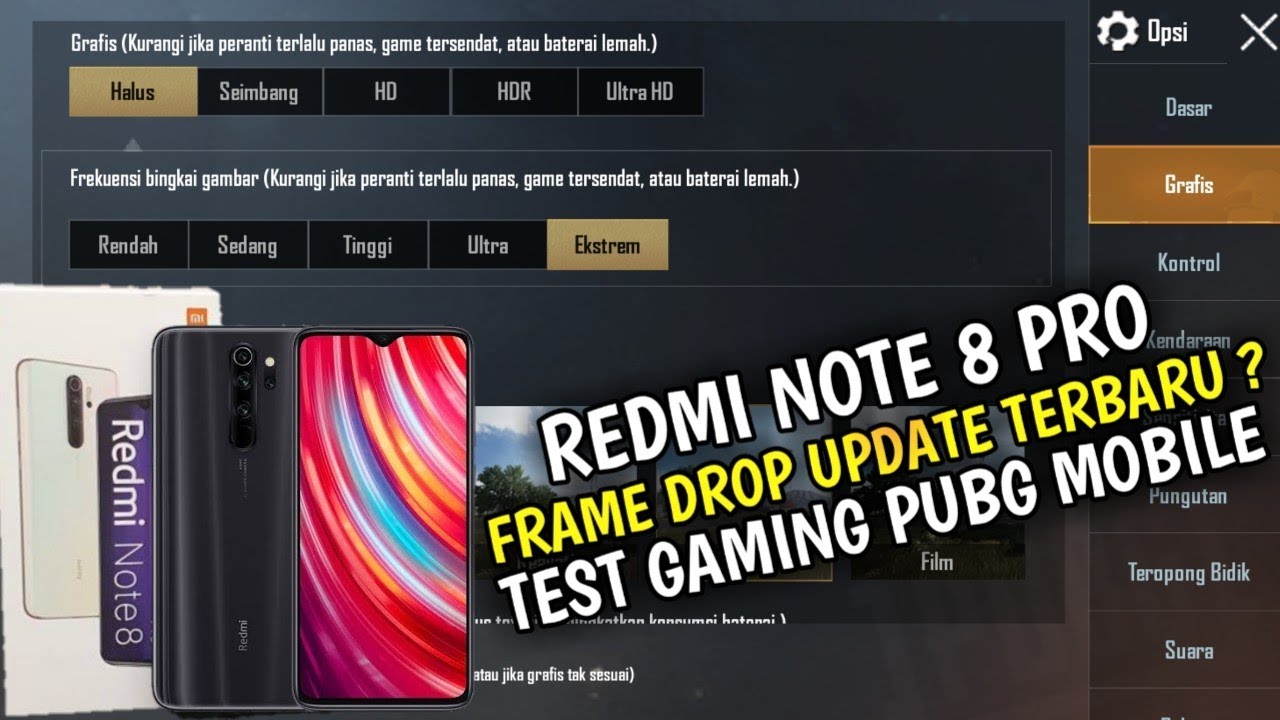 REDMI NOTE 8 PRO TEST GAMING PUBG MOBILE !!! APAKAH FRAME DROP DI ...