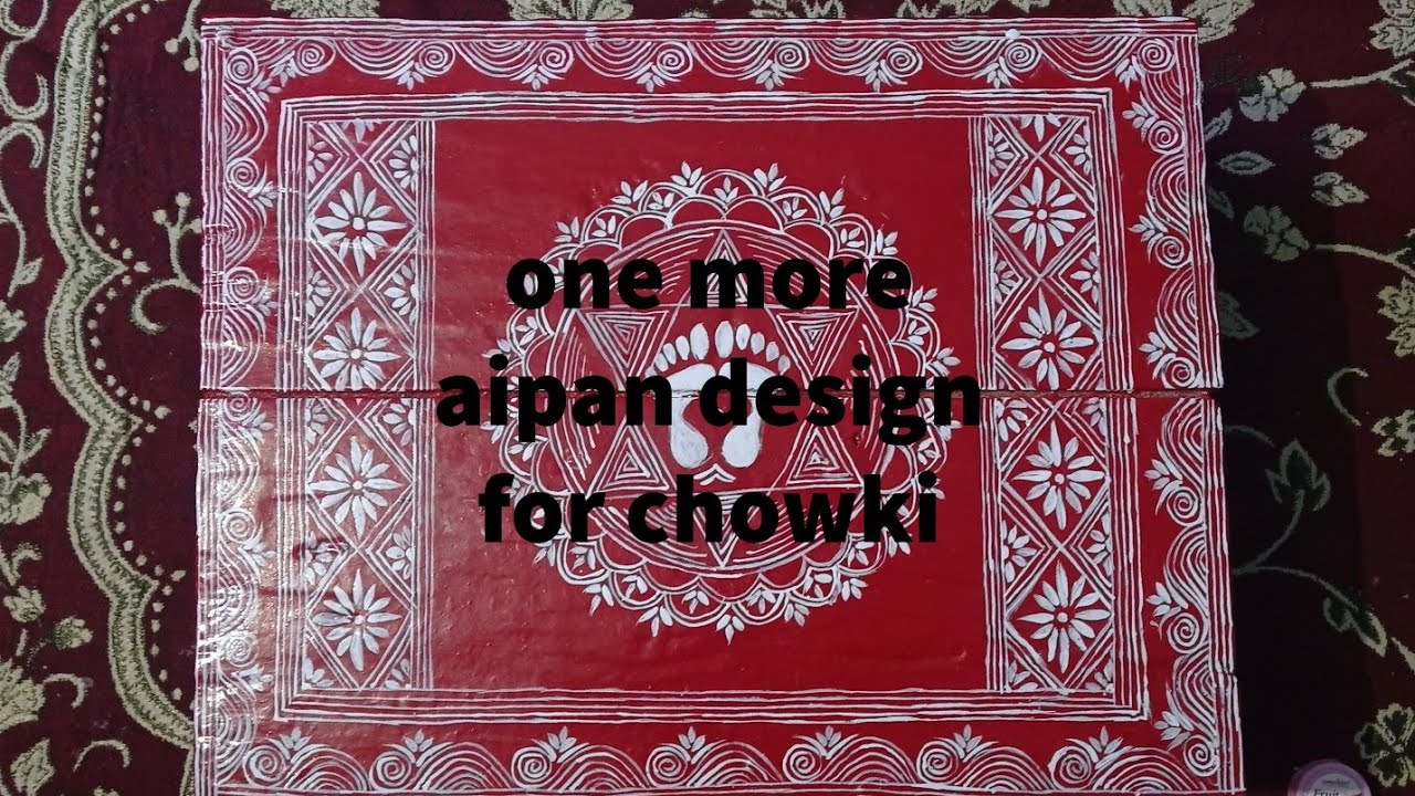 Uttarakhand folk art !! Aipan design !! chowki design !! Brush painting ...