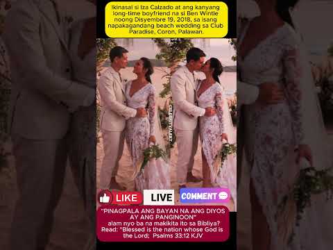 Ikinasal si Iza Calzado at ang kanyang long-time boyfriend na si Ben Wintle noong Disyembre 19, 2018