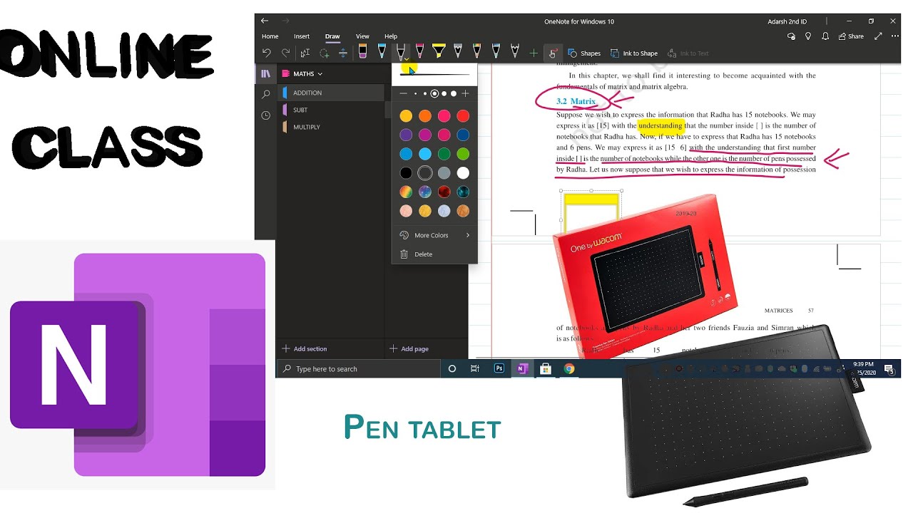 One note+Pen tablet/graphic tablet/ Online class and highly secured ...
