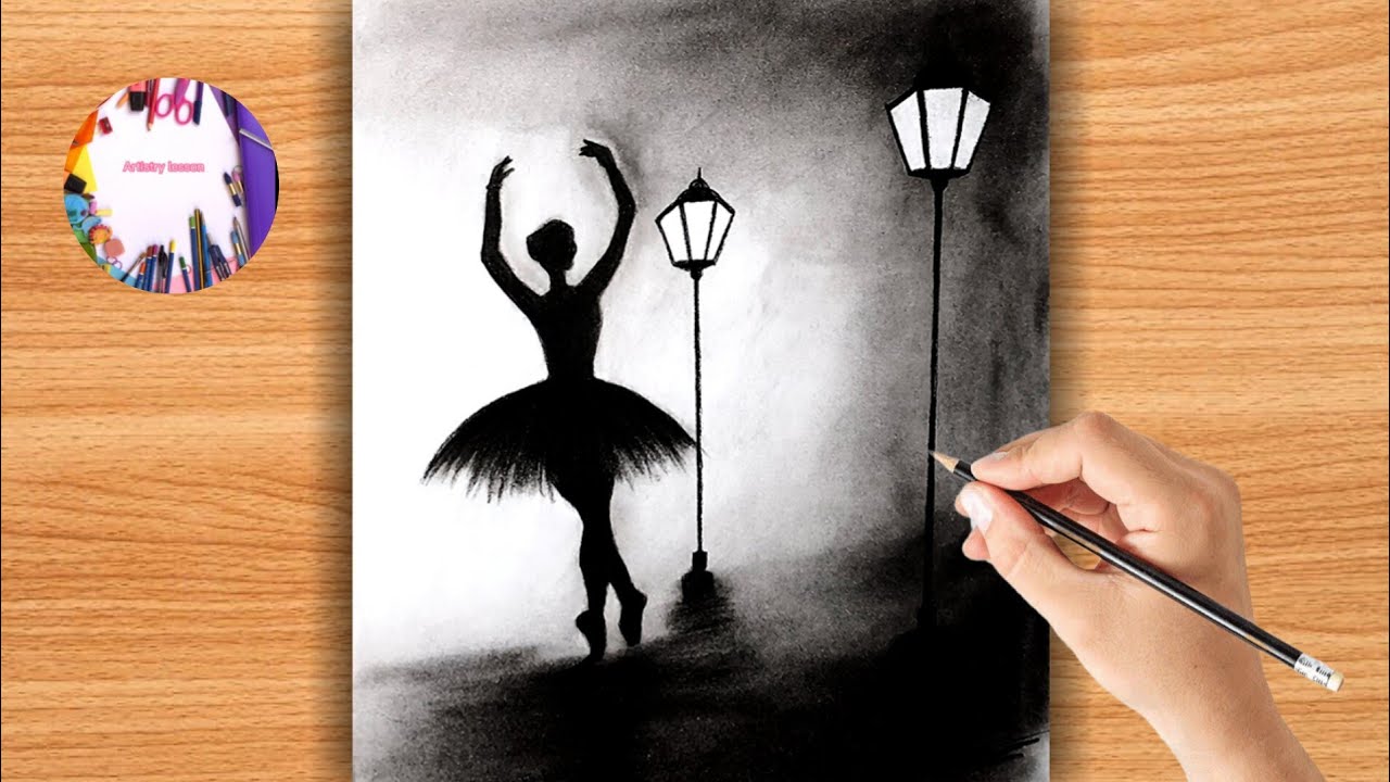 How to draw Dancing Girl -Pencil sketch || Drawing easy for beginner ...